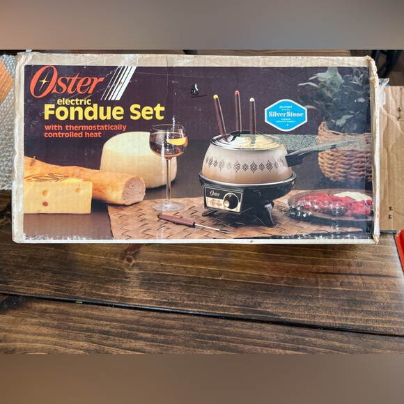 Oster | Kitchen | Vintage Oster Electric Fondue Pot Set 6847 Flame Good ...